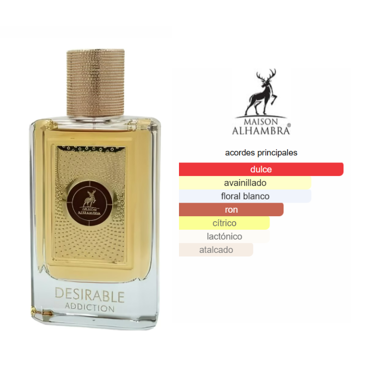 MAISON ALHAMBRA-Desirable Addiction 100ml Eau De Parfum Para Mujeres ...